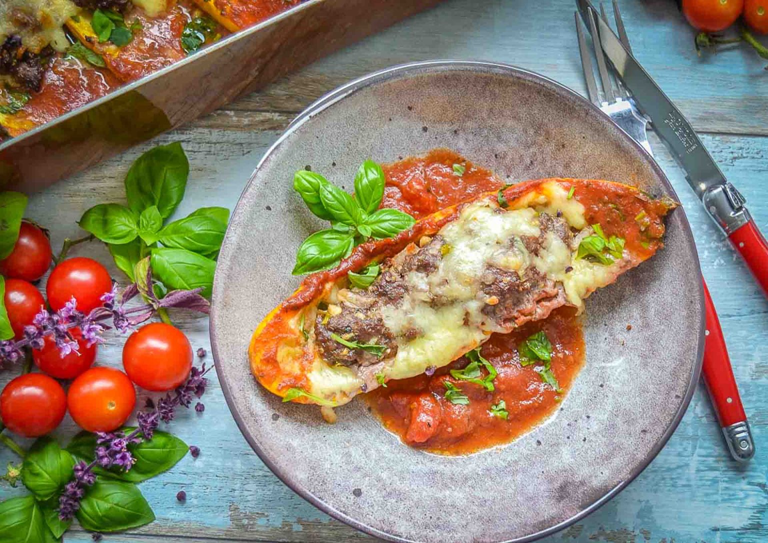 Gefüllte Zucchini mit Hackfleisch überbacken - Kochen aus Liebe