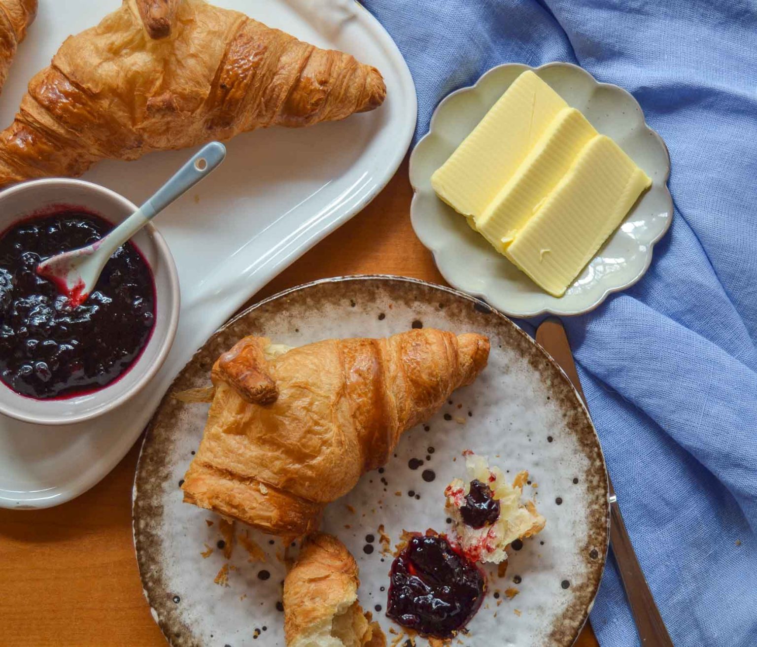 Plunderteig Plundergebäck Croissant selber machen - Kochen aus Liebe