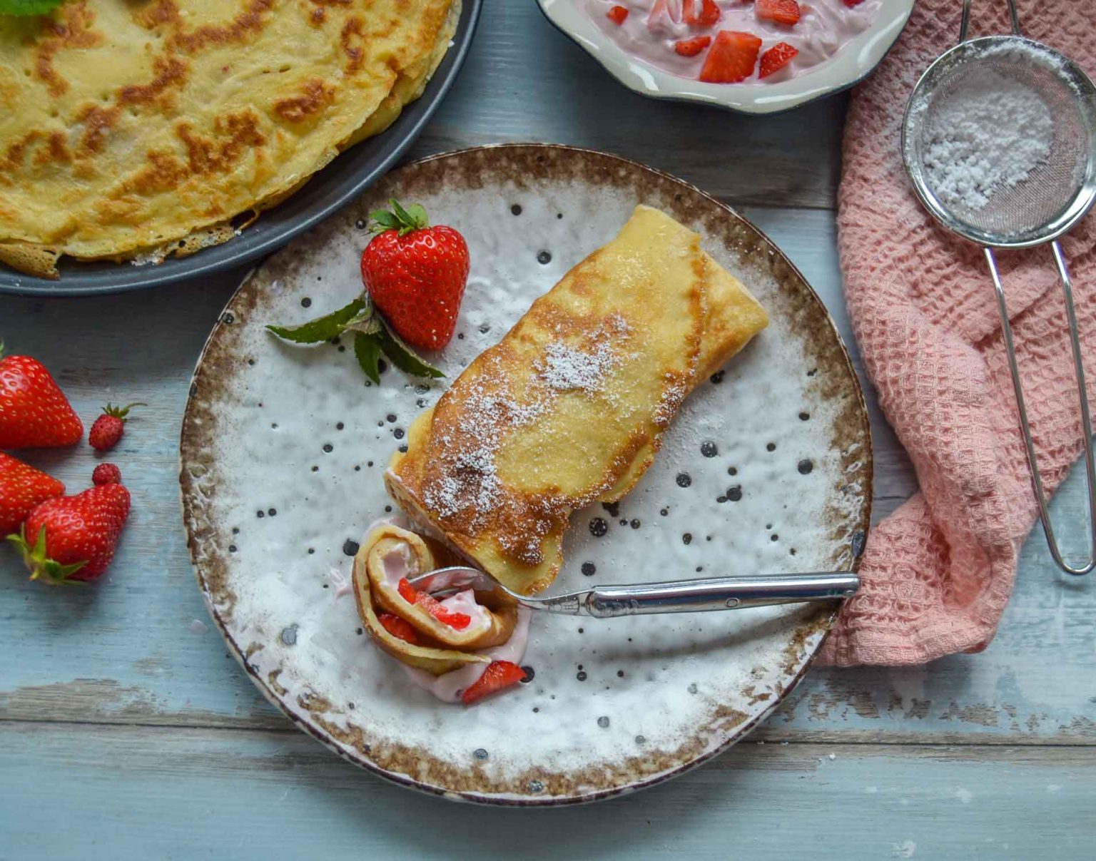 Omas Pfannkuchen Grundrezept - Kochen aus Liebe
