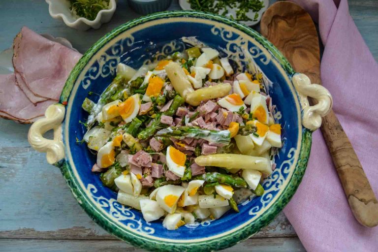 Spargelsalat mit Eier und Schinken - Kochen aus Liebe