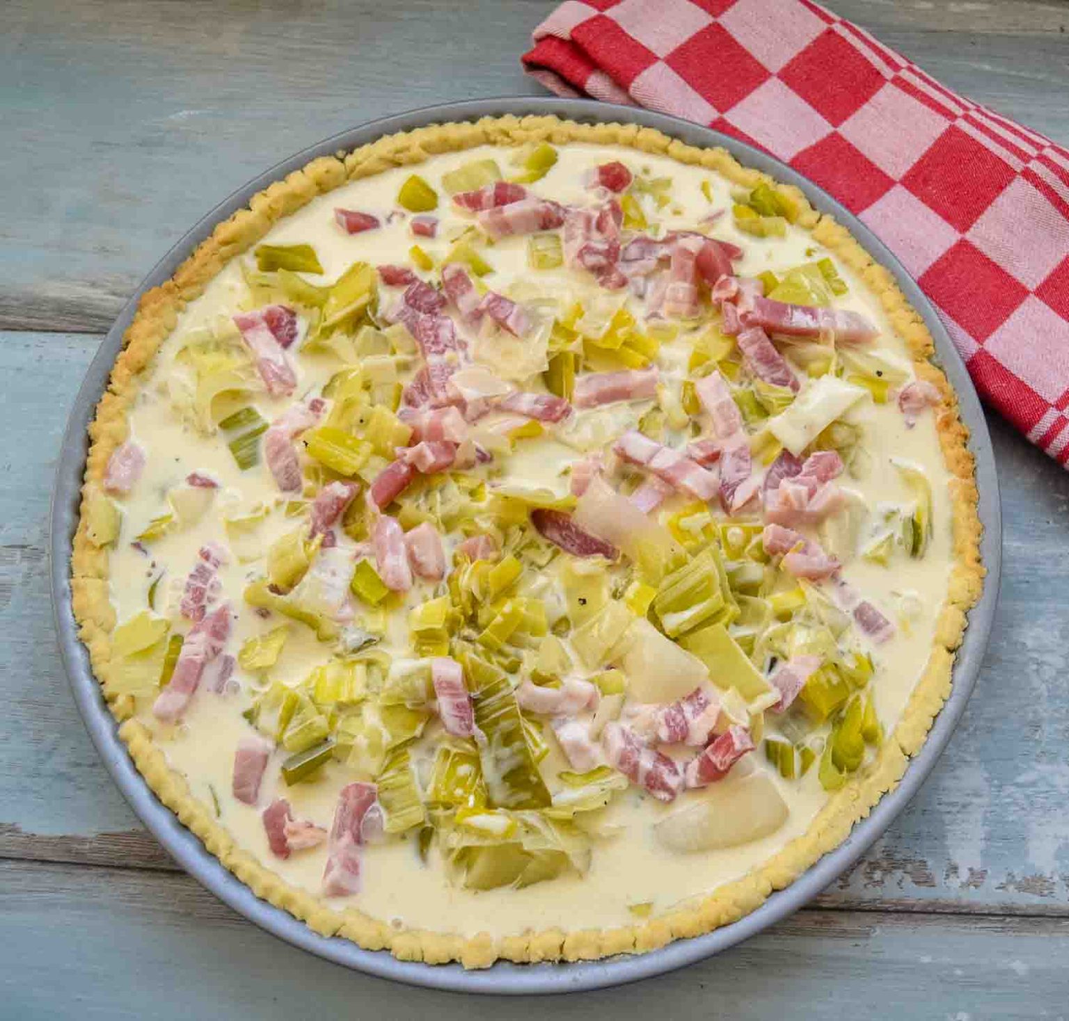 Herzhafte Lauch Quiche mit Speck - Kochen aus Liebe