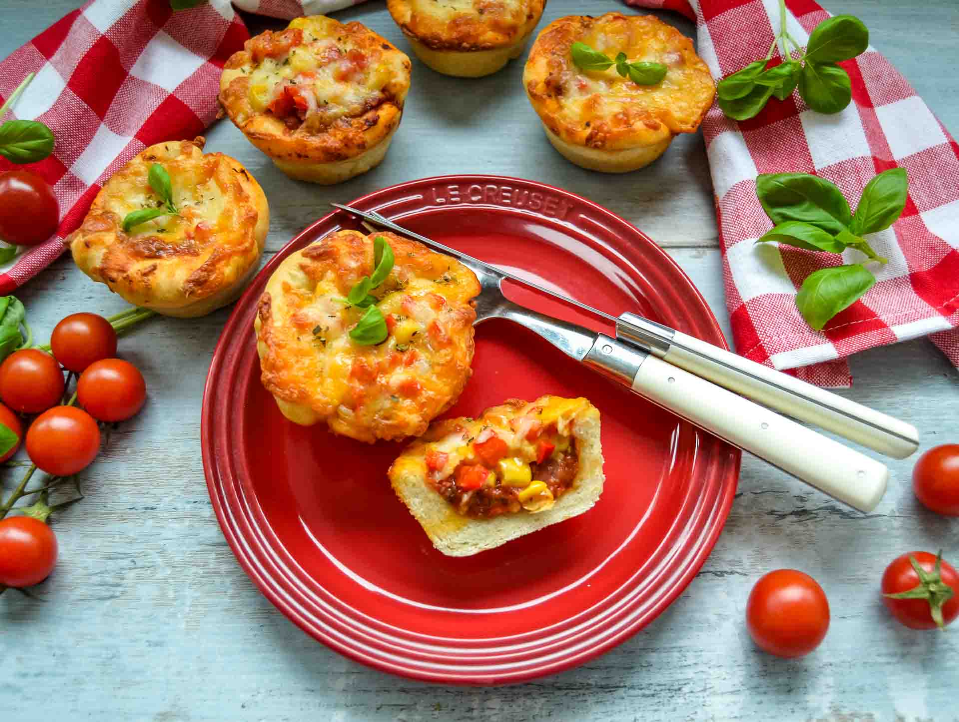 Schnelles Pizzamuffins Rezept - Kochen aus Liebe